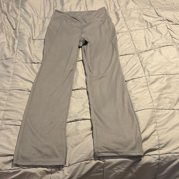 Jockey | Pants & Jumpsuits | Jockey Light Gray Wide Leg Yoga Pants With ...